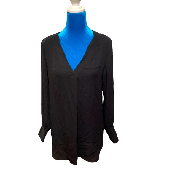 Who What Wear | Tops | Who What Wear Xs Black Blouse Sheer Long Sleeve ...